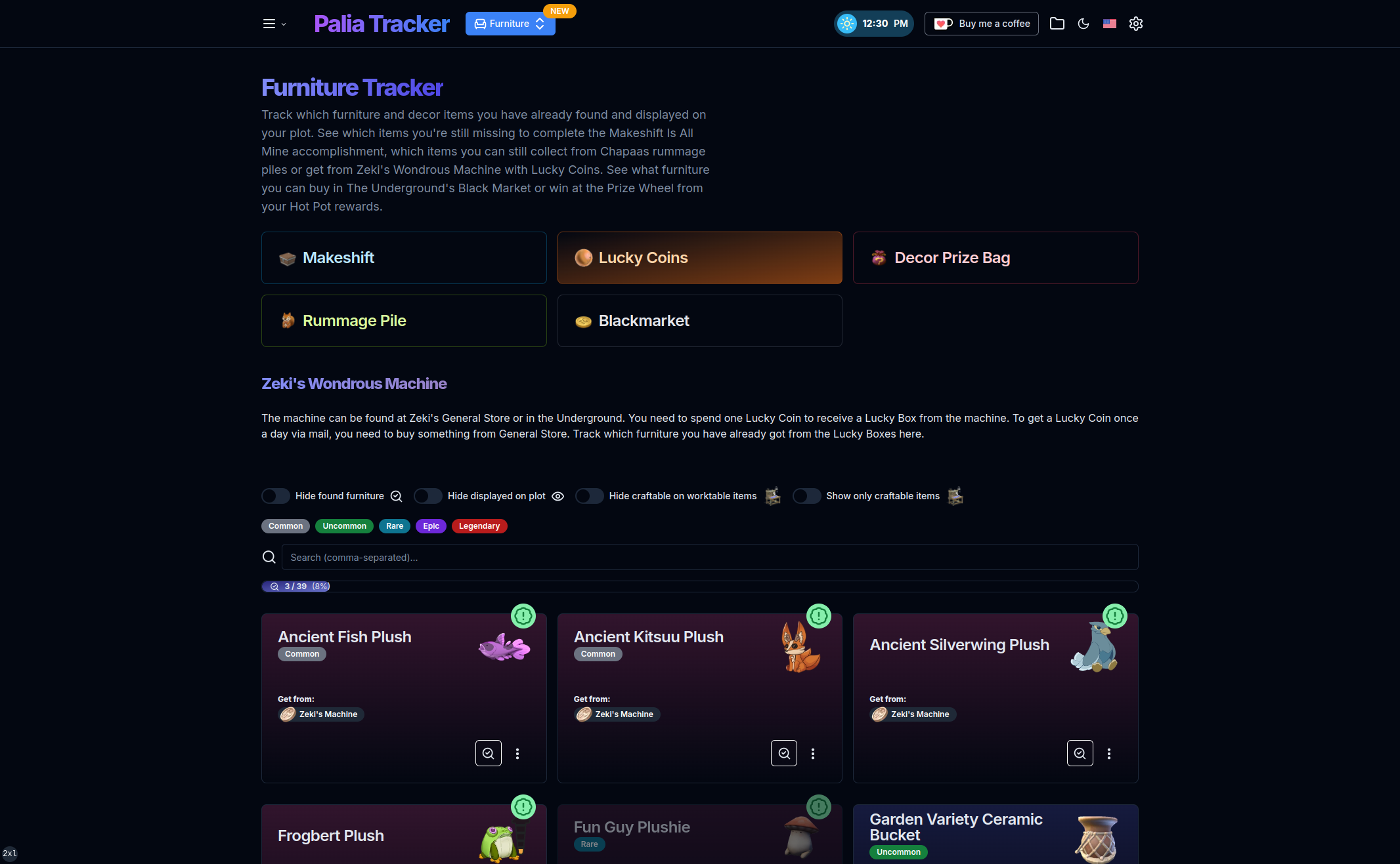Zeki's Wondrous Machine - Palia Tracker - Palia Tracker