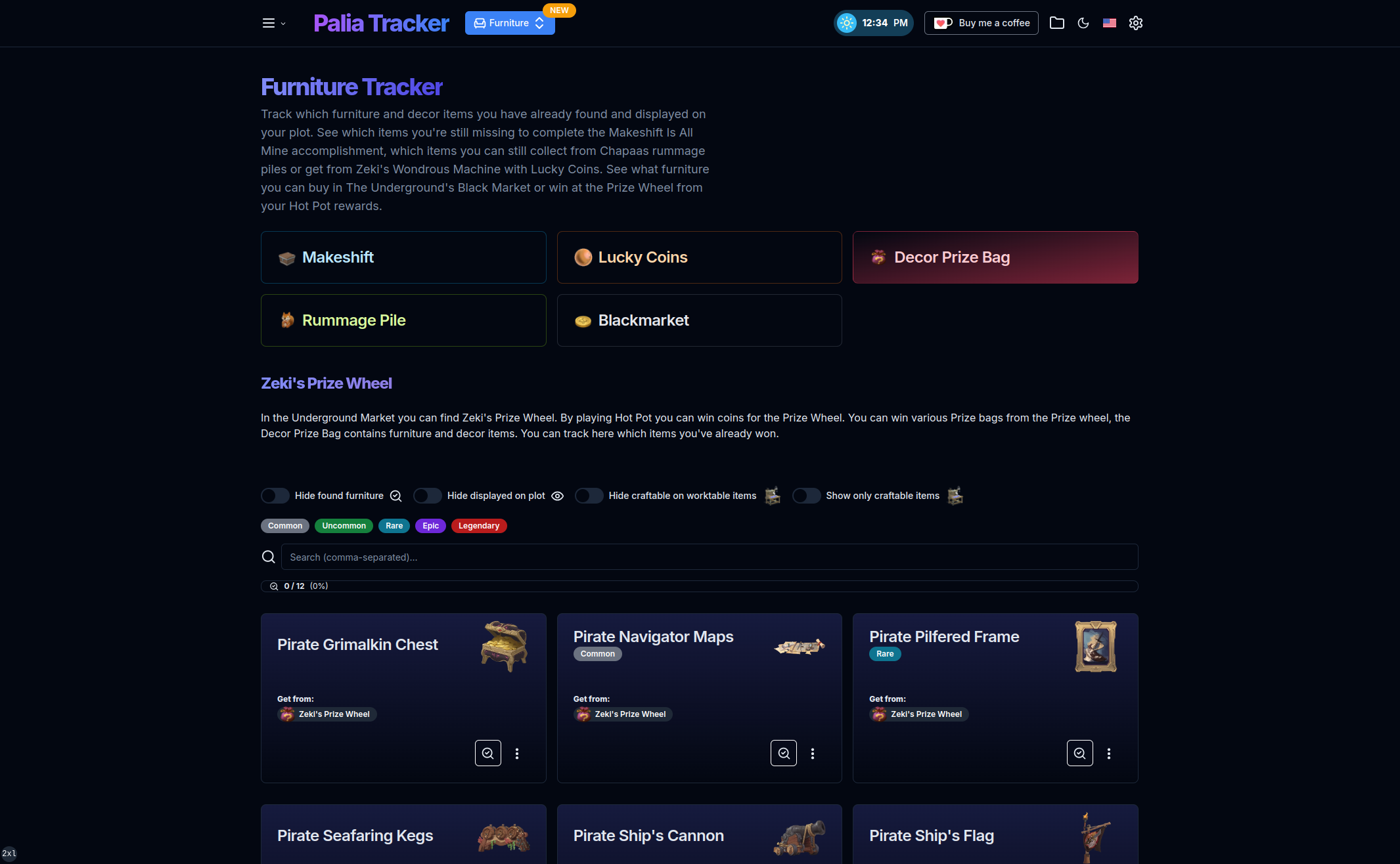 Zeki's Prize Wheel - Palia Tracker - Palia Tracker